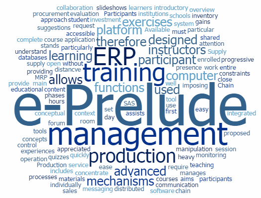 e-Prelude for training in ERP and Supply Chain